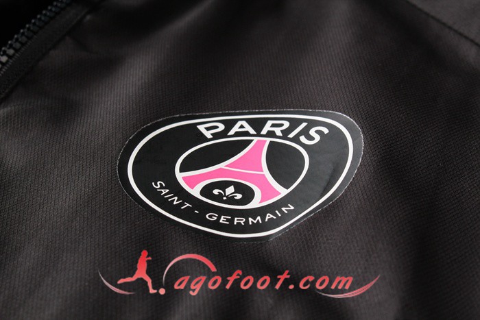 Nouveaux Ensemble Coupe-Vent Survetement Foot PSG NIKE Noir 19 20
