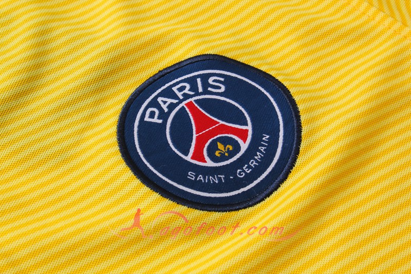 Nouveau Ensemble Polo Paris PSG + Pantalon Jaune 19 20