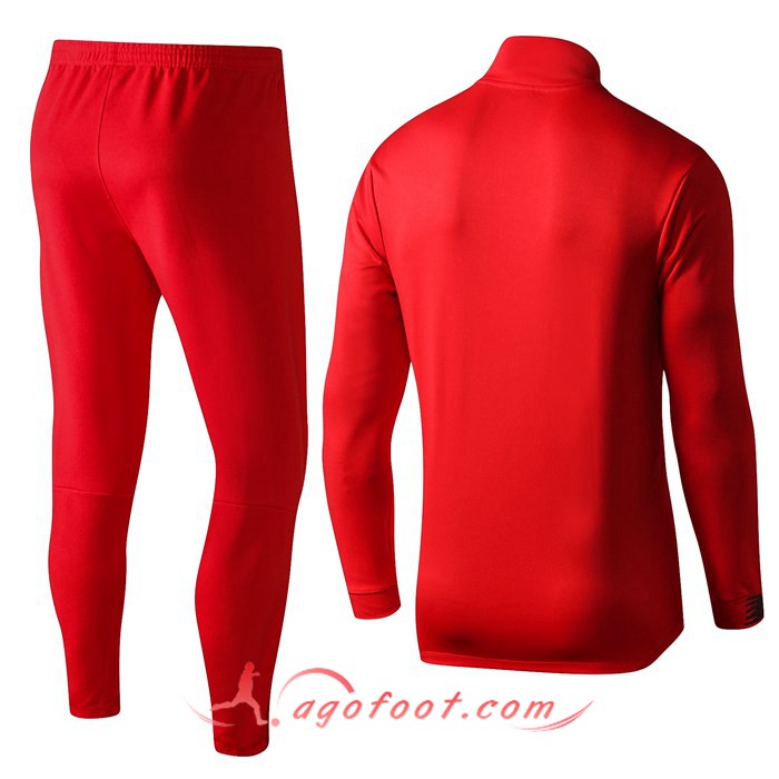 Nouveaux Survetement De Foot FC Liverpool Rouge Pas Cher 19 20