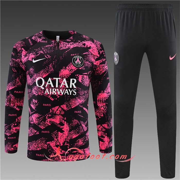 Site D Ensemble Survetement de Foot PSG Enfant Rouge/Noir 2022/2023