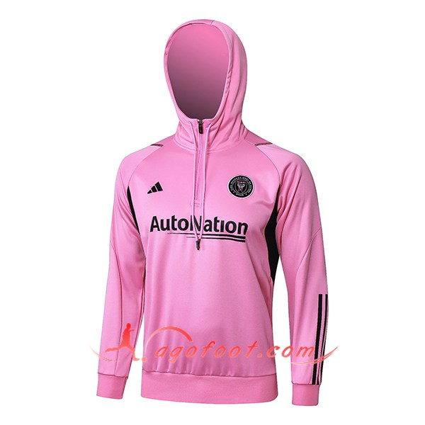 Nouveau Sweatshirt Training Capuche Inter Miami CF Rose/Noir 2023/2024